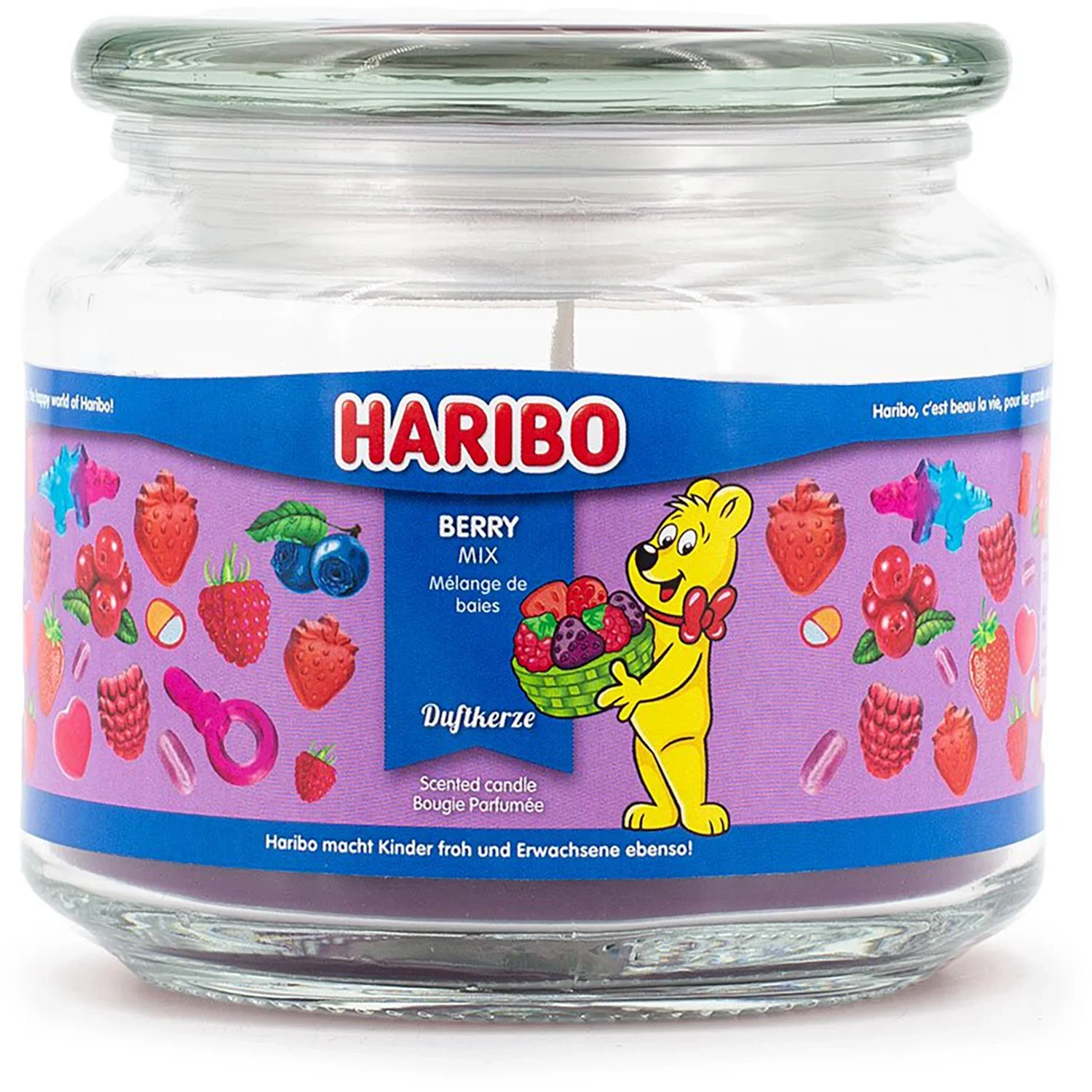 Scented candle in glass berry jellies Haribo Berry Mix 300 g