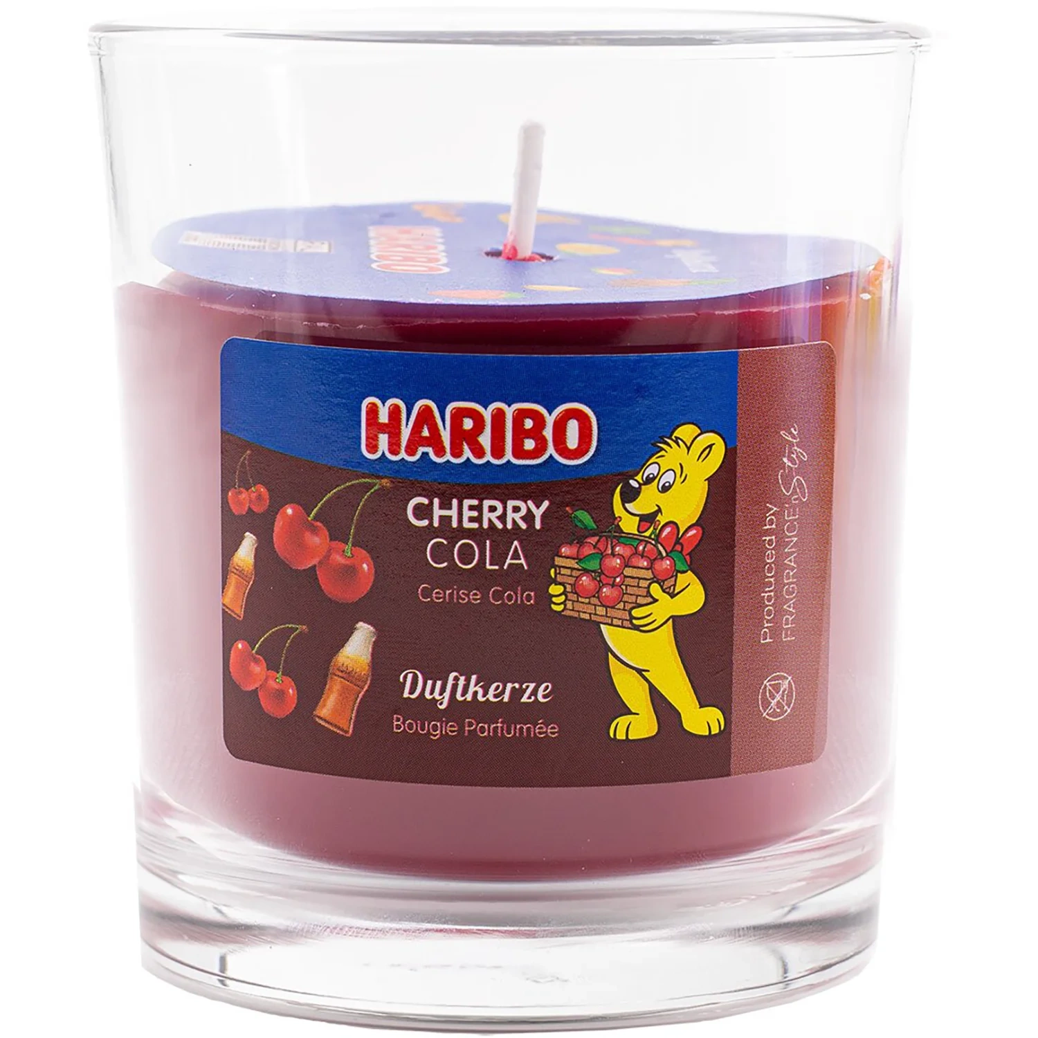 Scented candle in glass cherry jellies Haribo Cherry Cola 135 g