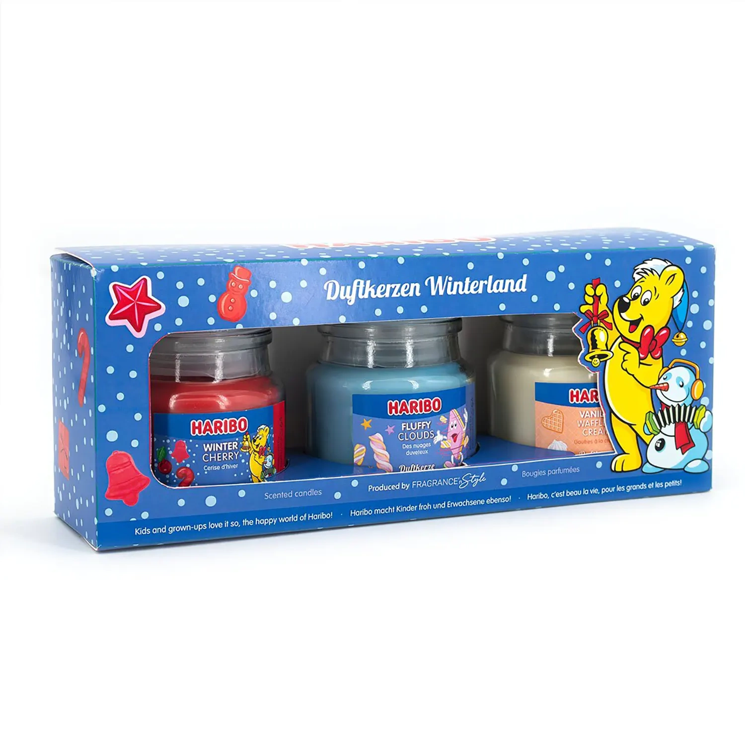 Haribo Winterland Christmas gift set scented candles in glass - Winter ...