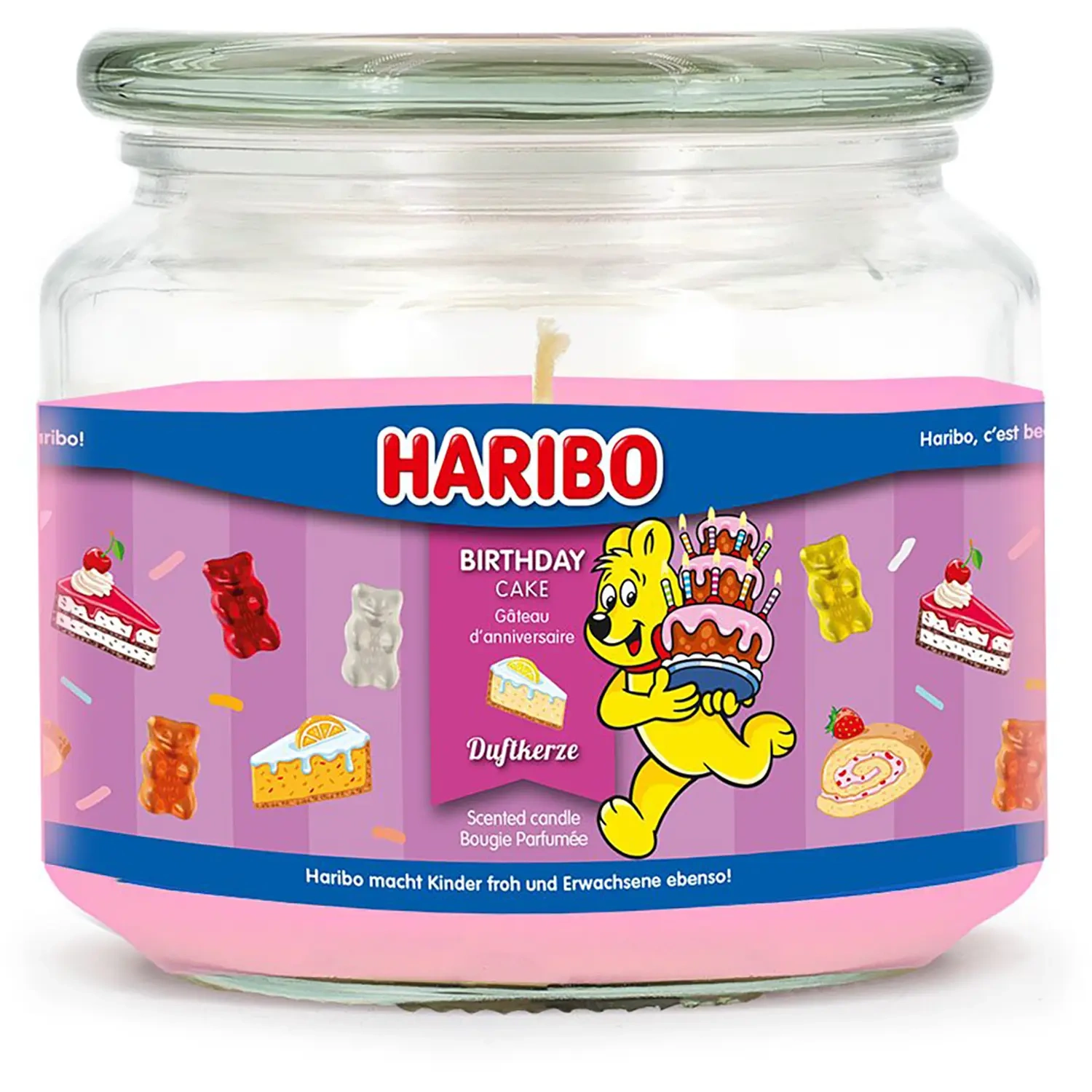 Haribo scented candle in glass Birthday Cake 300 g